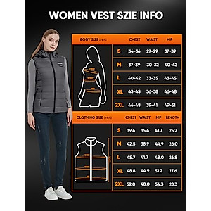 ORRNIKKO [2024 All-New] Heated Vest Women - Detachable Heated Hood, With 7.4V 16000mAh Battery Pack, Womens Heated Vest