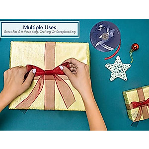 Royal Imports Organza Wired Sheer Ribbon 1.5" (#9) for Floral & Craft Decoration, 50 Yard Roll (150 FT Spool), Royal Blue