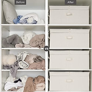 StorageWorks 2-Pack Storage Baskets for Shelves + Storage Box with Lid