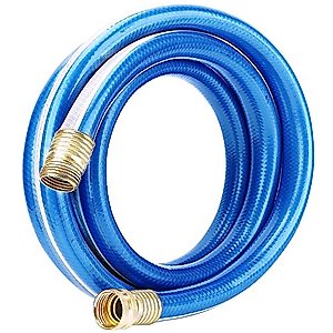 Solution4Patio Homes Garden 3/4 in. x 3 ft. Short Garden Hose Blue Lead-in Hose Male/Female High Water Pressure with Solid Brass Fittings for Water Softener, Dehumidifier, Vehicle 8 Years Warranty