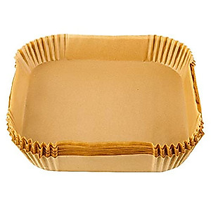 7.9 inch Air Fryer Disposable Paper Liner for Philips Air Fryer,Instant Vortex,COSORI Air Fryer,100 Pcs Square Air Fryer Paper Liners,Non-stick Parchment Liners,Air Fryer Accessories