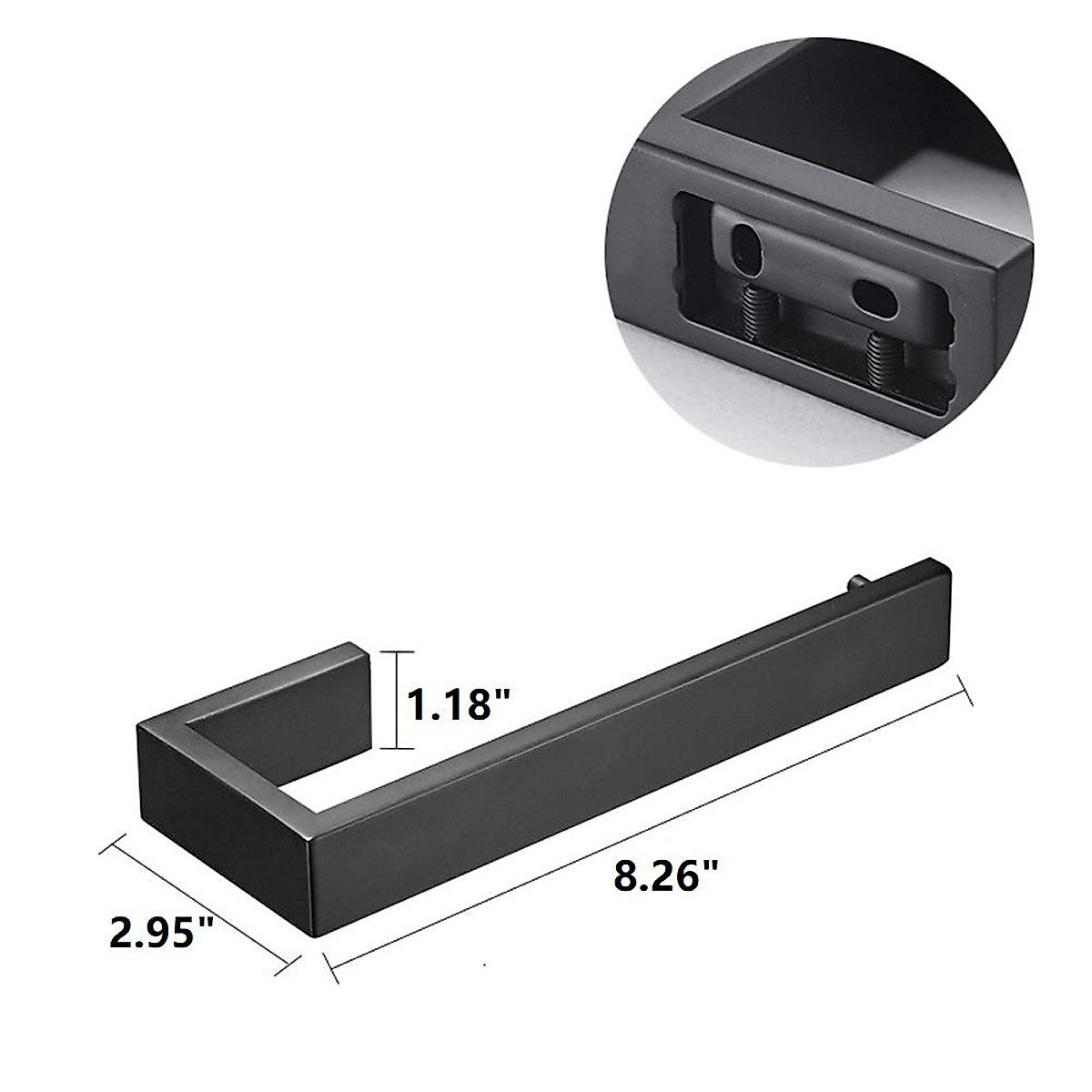 Towel Rack, Hand Towel Ring Holder SUS304 Stainless Steel, Hardware Set Towel Bar for Bathroom, Kitchen, Cabinet in Hotel or Home, Matte Black & Wall Mounted