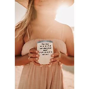 PEMILO Christmas Gifts for Best-Birthday Graduation Retirement Farewell Wedding Gifts for Best Friends Sister Bestie-Friends TV Show Theme-12oz Tumbler-The One Where We Became Best Friends Est.2013