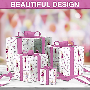 Popular Singer, Gift Wrapping Paper,Gift Wrap Sheets, 5 Sheets, 20X30 inches, Folded flat sheets, Red/Pink/Maroon, Christmas, Birthdays, Events,