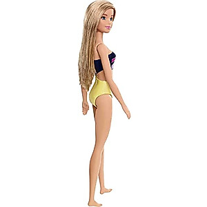 Barbie Doll, Blonde, Wearing Colorful Cut-Out Swimsuit, for Kids 3 to 7 Years Old