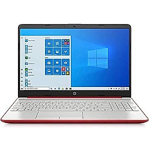 HP 2021 15.6" HD WLED Laptop, Intel Pentium Gold 6405U Dual-Core Processor, 4GB RAM, 128GB SSD, HDMI, Webcam, Intel UHD Graphics 605, Bluetooth, Wi-Fi, Windows 10 S, Red , with SKYPC 2Weeks Support
