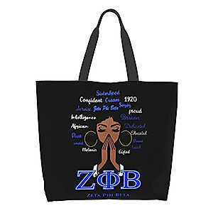 Okarice 1920 Sorority Gifts Paraphernalia For Women Tote Bags Foldable Reusable Canvas Storage Bag Shopping Handbag Shoulder Bag