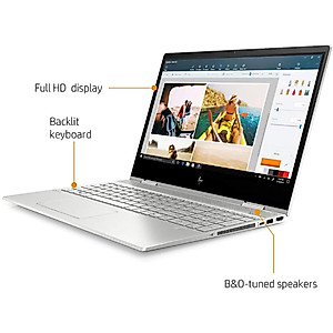 HP Envy X360 2-in-1 Touchscreen Laptop 15.6" FHD i7-10510U Business PC, 32GB RAM, 512GB SSD, Quad-Core up to 4.90 GHz, USB-C, Fingerprint, Backlight Keyboard, B&O Speakers, Webcam, Win 10