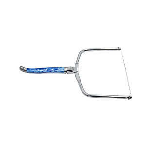 Laguiole Premium Sturdy Stainless Steel Cheese Slicer/Lyre For Hard & Soft Cheeses, Sapphire Blue Handle by Clermont Coutellerie