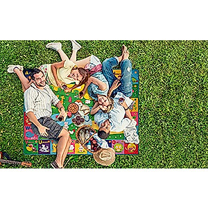 beetoy Baby Play Mats for Floor Crawling Mat Baby Play Rug Foldable Non-Slip Large Super Soft Extra Thick Plush Surface Animal Alphabet Play Mat for Baby (59*44 Inch, 6mm)