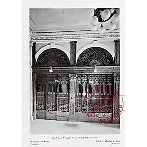 Architectural Bronze and Iron Works, Toronto (Canada) Bulletin 2000, December 1913 by Canadian Allis-Chalmers Limited, Toronto (REPLICA Trade Samples Catalog, Archtiect's metal designs, Building Ornament, facads, casings, doors, porticos, windows, etc, of