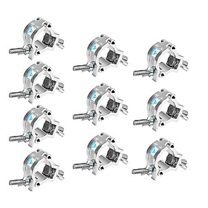 10 Pack Heavy Duty 165lb Aluminum Alloy Stage Lighting Clamp 1.26-1.38 Inches for Projector Par Light Spotlight Fits 32mm to 35mm OD Tubing/Pipe, Small Size Clamp-TUV Certificated