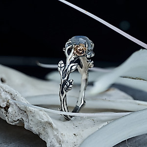 925 Sterling Silver Moonstone Ring "Primrose" | 6mm Rainbow Moonstone ring | Engagement ring | Ring For Women | Handmade (8)