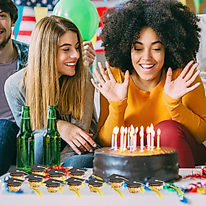 POUYRBA Graduation Cap Chocolate Decorations, 50pcs Black and Dark Blue 2024 Graduation Party Set for Chocolates Candies