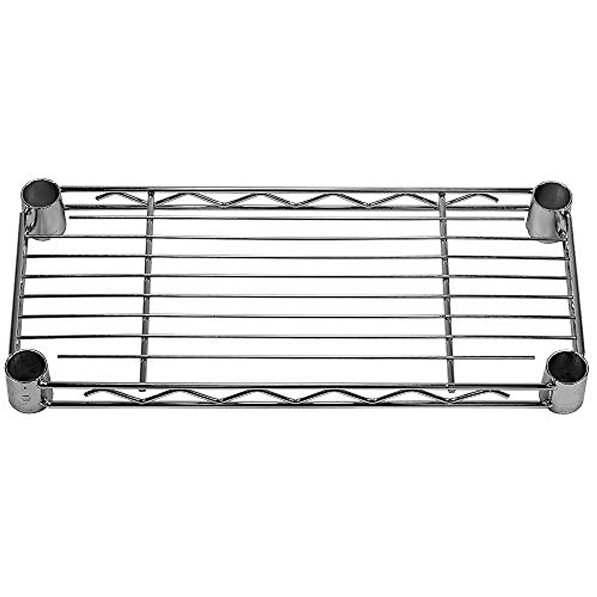 Shelving Inc. 8" d x 18" w Chrome Wire Shelving with 2 Tier Shelves, Weight Capacity 800lbs Per Shelf