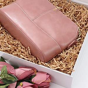 PACKHOME Gift Box 13x9.7x3.4 Inches, Large Gift Box with Lid, Sturdy Shirt Box with Magnetic Lid for Wrapping Gifts (Glossy Metallic White)