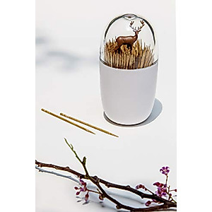 QUALY Deer Meadow Toothpick Holder Unique Home Design Decoration Unusual Gift FKitchen Gadgets Housewarming BPA-Free Cool Kitchen Gadgets Modern Home Decor Gifts Gift