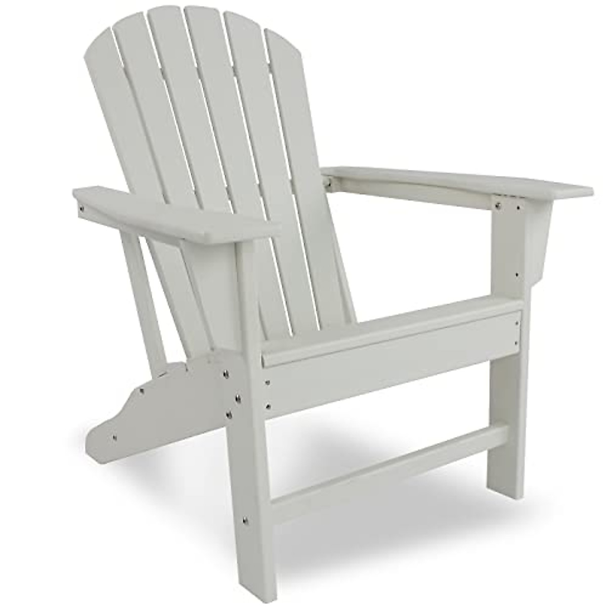PIZATO Modern Adirondack Chair, HDPE Material Weather Resistant Not Fade & Crack Composite Adirondack Chairs Fire Pit Chairs for Backyard Garden Lawn Porch, White