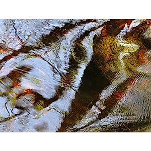 Posterazzi Abstract 25 Massachusetts Seekonk Caratunk Wildlife Refuge Ripples And Reflections On Water Surface. Poster Print, (16 x 12)