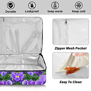 Kigai Palm Pineapple Casserole Dish Carrier for Hot or Cold Food Storage,Insulated Casserole Carrying Case Perfect for Parties, Picnics and Camping; Fits 9” x 13”Baking Dishes