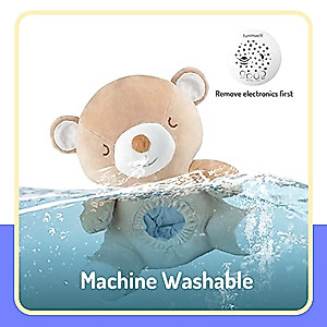 Baby Soother - Sleep Soothing White Noise, Portable Night Light Projector and Melodies, Toddler Crib Lullaby Machine Sleeping Aid for Newborns and Up, Babies Stuffed Animal Plush Toy (Teddy Bear)