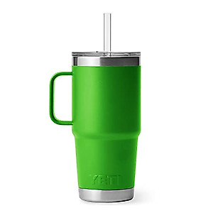 YETI Rambler 25 oz Straw Mug, Vacuum Insulated, Stainless Steel, Canopy Green