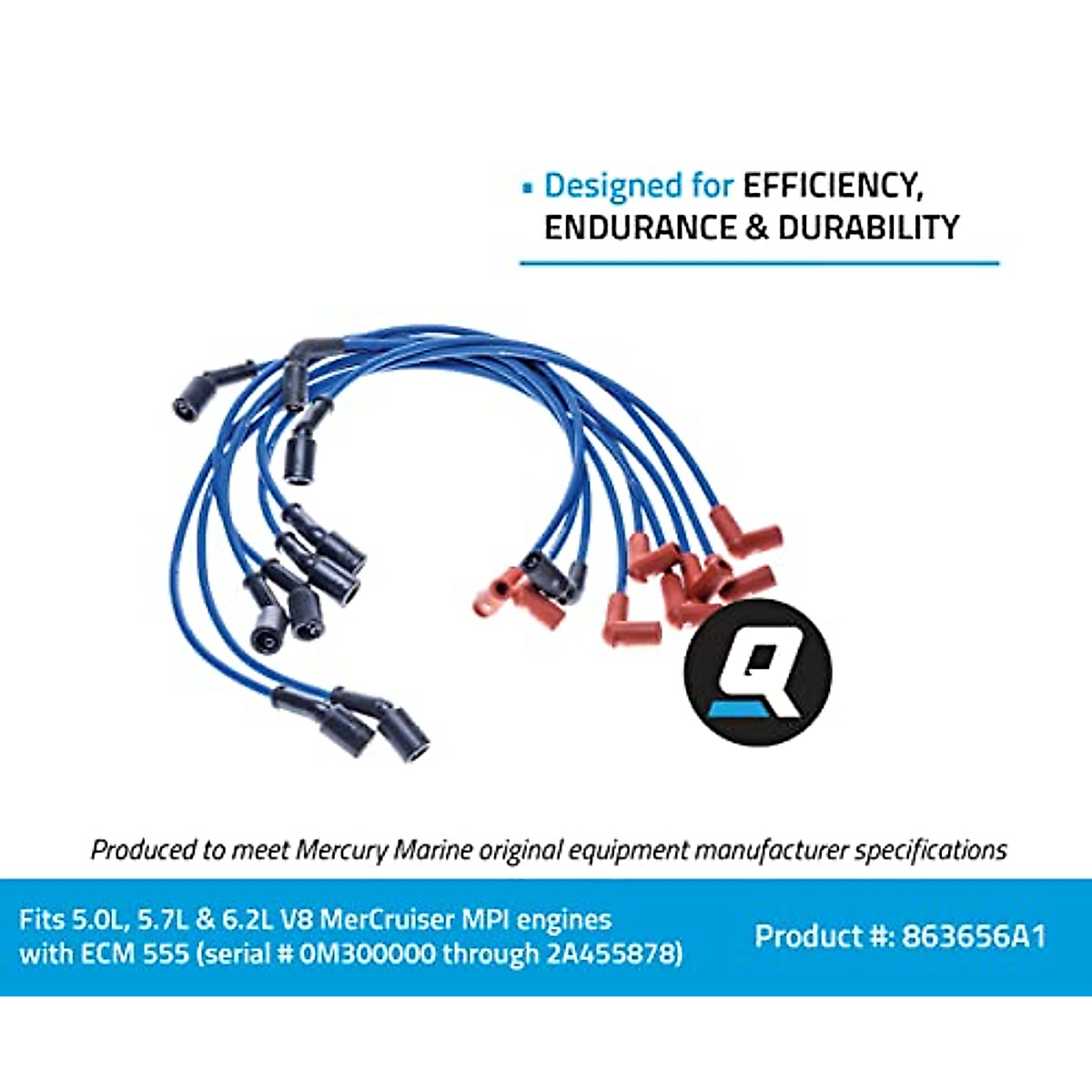 Quicksilver 863656A1 Spark Plug Wire Kit