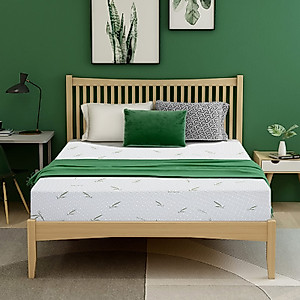 Airdown California King 10 Inch Memory Foam Mattress with Breathable Bamboo Cover, Medium Firm Green Tea Gel Mattress for Pressure Relieving, CertiPUR-US Certified, Made in USA