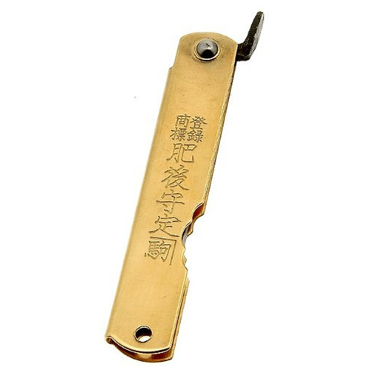 Higo no Kami 10 Pocket Knife by Nagao Seisakusho, Brass Finish