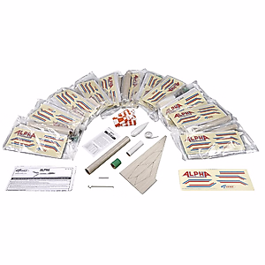 Estes - 1756 Alpha Flying Model Rocket Bulk Pack (Pack of 12) | Intermediate Level Rocket Kit |Soars up to 1000 ft. | Step-by-Step Instructions | Science Education Kits | Great for Teachers, Youth Group Lead