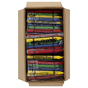 Craytastic 75 Sets of 4-Packs in Cello (300 Total Premium Bulk Crayons in Individual Packs) - Safety Tested & Non-Toxic - Restaurants, Birthday Party Favors, Schools, Crafts