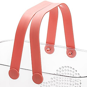 ZENFUN 3 Pack Portable Shower Caddy with Handles, Plastic Tote Storage Basket Toiletry Organizer Bin, Portable Toiletry Caddy for Holding Soap, Shampoo, Bathroom, College Dorm, White, Pink, Blue