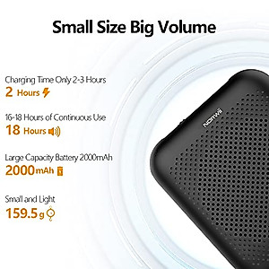 NORWII Portable Rechargeable Mini Voice Amplifier with Wired Microphone Headset & Waistband, Personal Voice Amplifier for Teachers, Presentation, Tour Guides, Meeting, Coaches