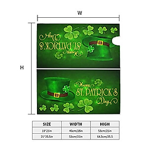 St Patricks Day Mailbox Covers Magnetic 21" X 18" Lucky Shamrocks Clover Mailbox Standard Size Mailbox Wraps Waterproof Post Letter Box Cover Christmas Decorations for Garden Outdoor