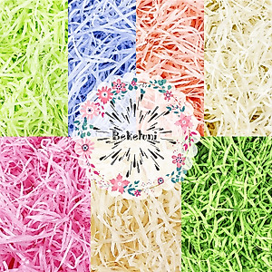 Easter Grass Basket Filler 1LB Recyclable Paper Shred Crinkle Shredded Paper for Easter Basket Stuffers Gift Wrapping & Basket Filling (Green)