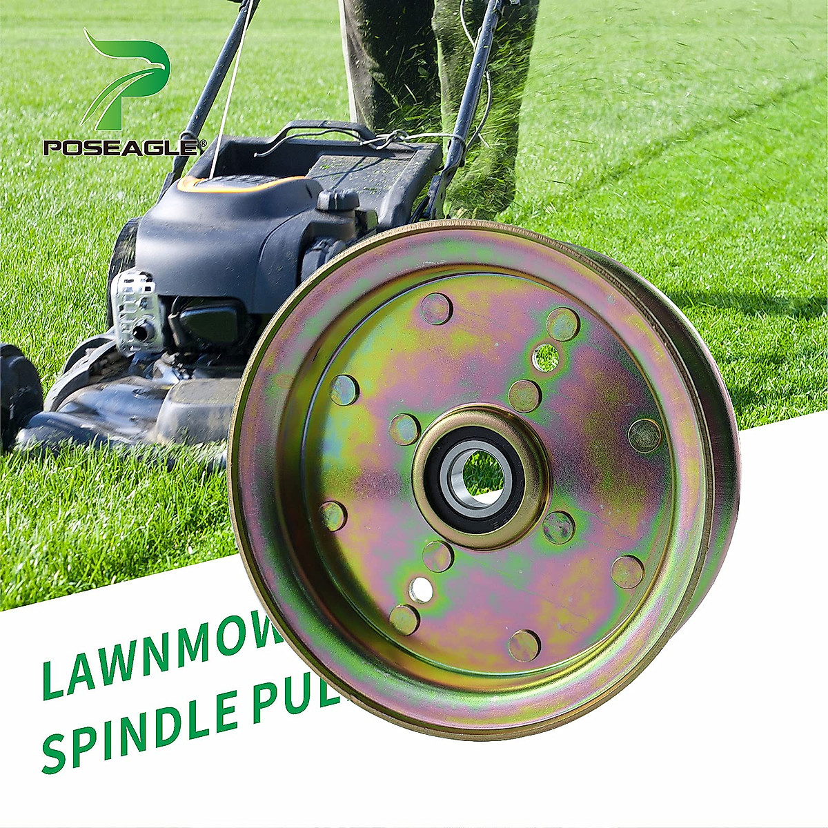 POSEAGLE 539132728 Idler Pulley Replaces Husqvarna 539132728 Husqvarna Idler Pulley, 589766102 Pulley, 589766101, 539112196 for Husqvarna MZ52 MZ54 MZ61 MZ6128 RZ4623 RZ46I YTH22v42LS Z246 Decks