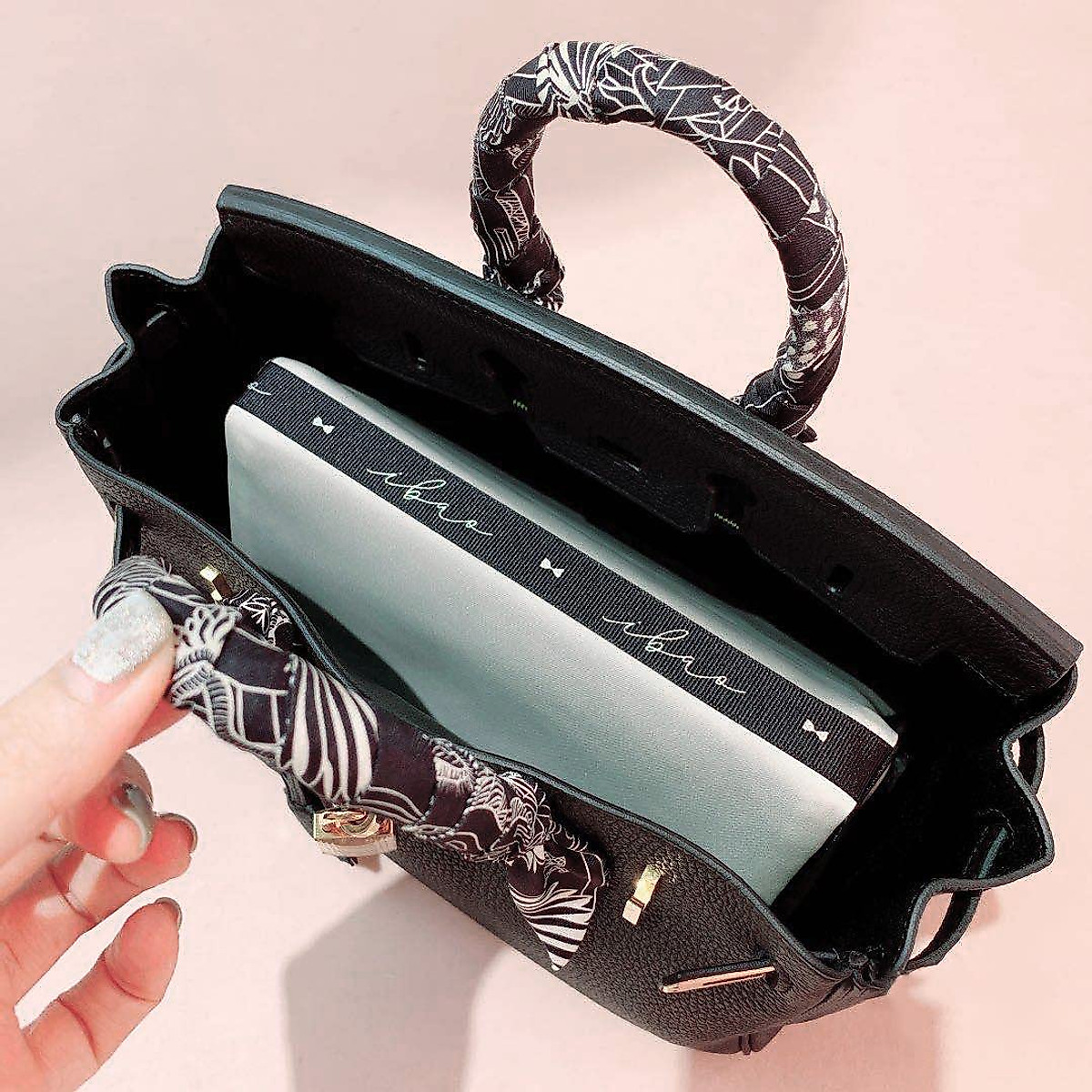 ibao [HB35R] Luxury Handbag Pillow(Fits Birkin 35 Retourne Bags), Bamboo Charcoal Memory Foam Purse Insert