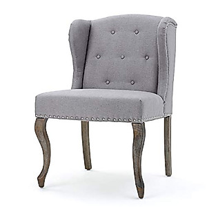 Christopher Knight Home Niclas Accent Chair, Light Grey
