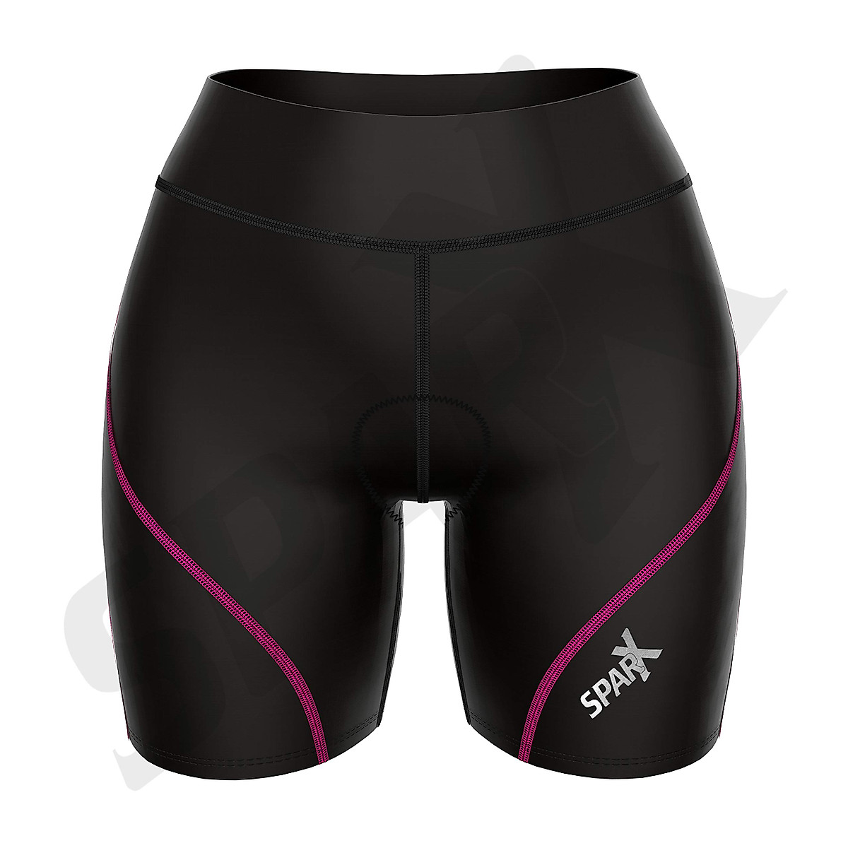 Sparx Energy Women Triathlon Shorts| Womens Triathlon Bike Short 7” Tri Shorts Women (Pink Seams)