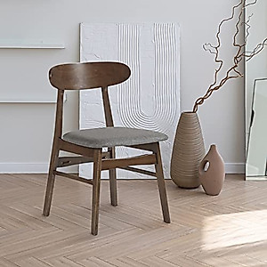 New Classic Furniture Morocco Dining Chair with Cushion, Set of 2, Dark Gray