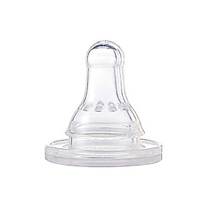 First Essentials by NUK Baby Bottle, Medium Flow, Blue and White, 6 Count (Pack of 1)