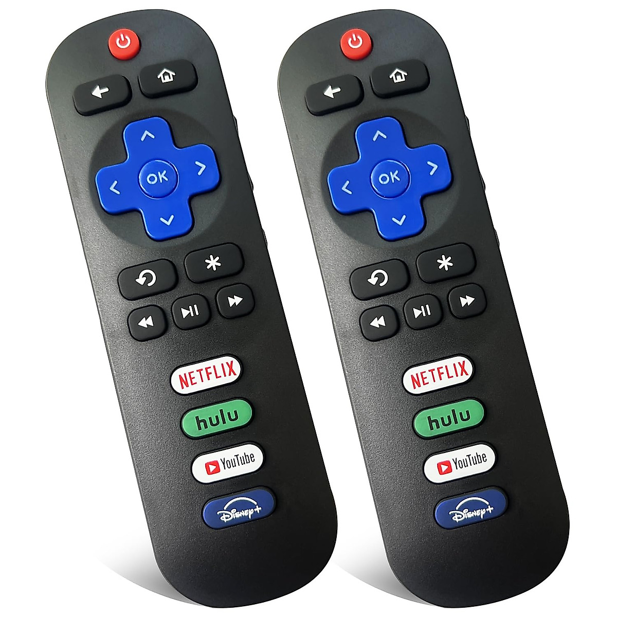 [2 Pack] Replaced Remote Control Only Compatible with TCL/Hisense/Onn/Sharp (Not for Roku Stick and Box)
