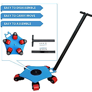 Amarite Machine Skate 8800lbs Capacity-Heavy Duty Machinery Mover Dollies with 360 Degree 5 Swivel Rollers for Industrial Use - Equipment Skates Moving Roller for Warehouse and Workshop Transporting