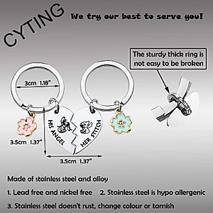 CYTING His And Her Cartoon Puzzle Piece Keychain Hawaiian Jewelry Long Distance Gift For Couple Cartoon Birthday Gift