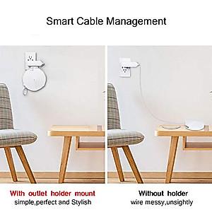BECROWMUS 2Pack AC Outlet Wall Mount Compatible with Deco M9 Plus Whole Home Mesh WiFi System Routers, Deco M9 Plus Wall Mount Stand Bracket Holder