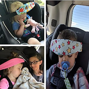 Baby Head Support for Car Seat, 2PCS Baby Car seat Head Support, Straps Pillow Support Ban, Head Band Strap Headrest, Seat Head Support Belt for Toddler Infants Child Kids