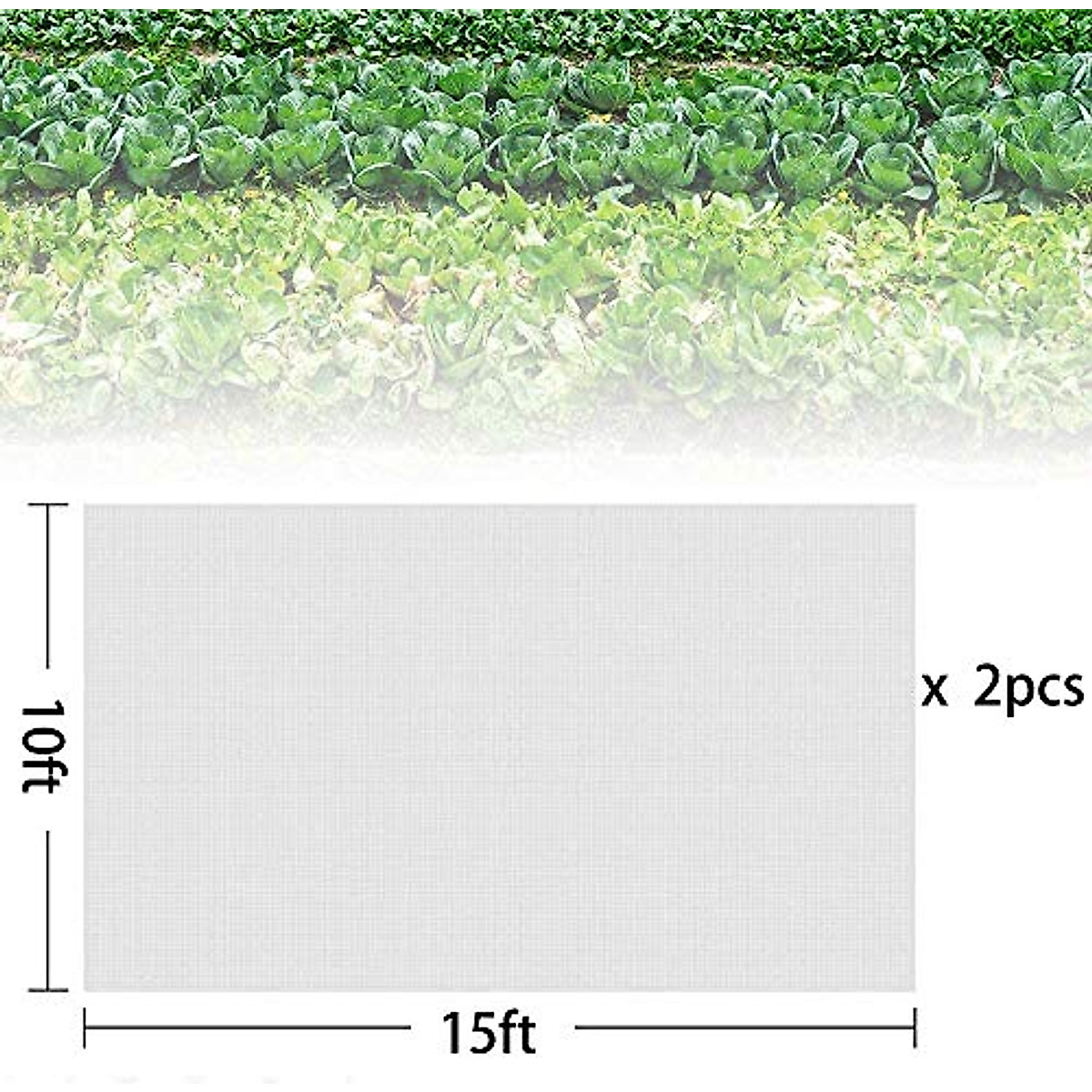 2 Pack 10 ft x 15ft Garden Insect Screen - Insect Barrier Netting Mesh Bird Netting Garden Plant Cover for Protecting Plants Vegetables Fruits Flowers from Birds & Insects