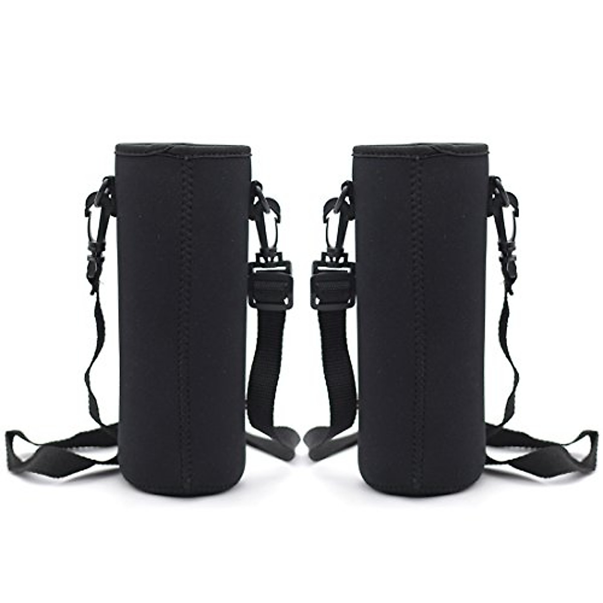 Kvvdi 2 Pack 32 oz Neoprene Glass Water Bottle Cooler Sleeve Insulator 32oz Bottle Cover Holder Carrier with Shoulder Strap