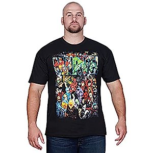 Marvel mens Marvel Team Ups Group Shot T-shirt novelty t shirts, Black, X-Large US
