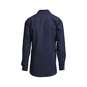 Lapco DS-18-M Heavy-Duty Welder's Shirts, 100% Cotton, 10 oz, 18 Medium, Denim